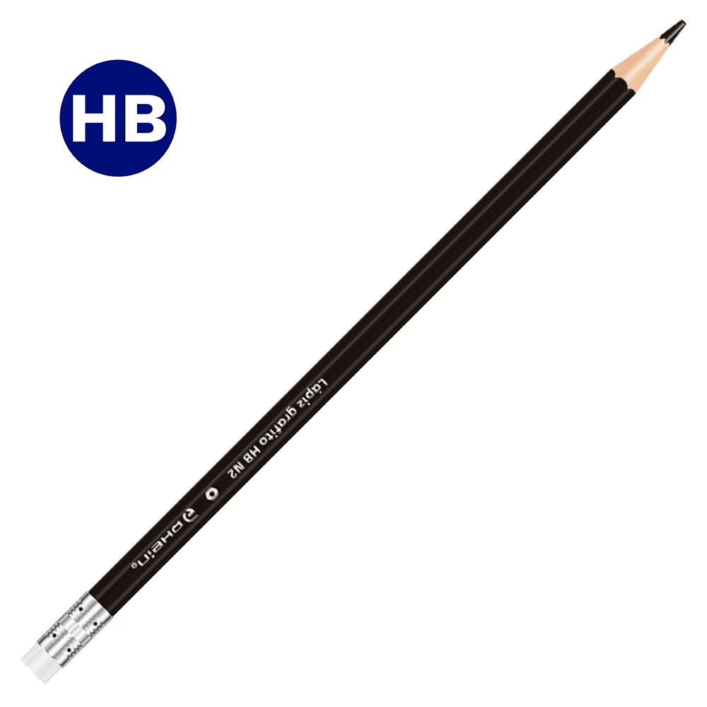 Lapiz Grafito N2 Hb Con Goma Hexagonal Mina Extra Resistente 1 unidad